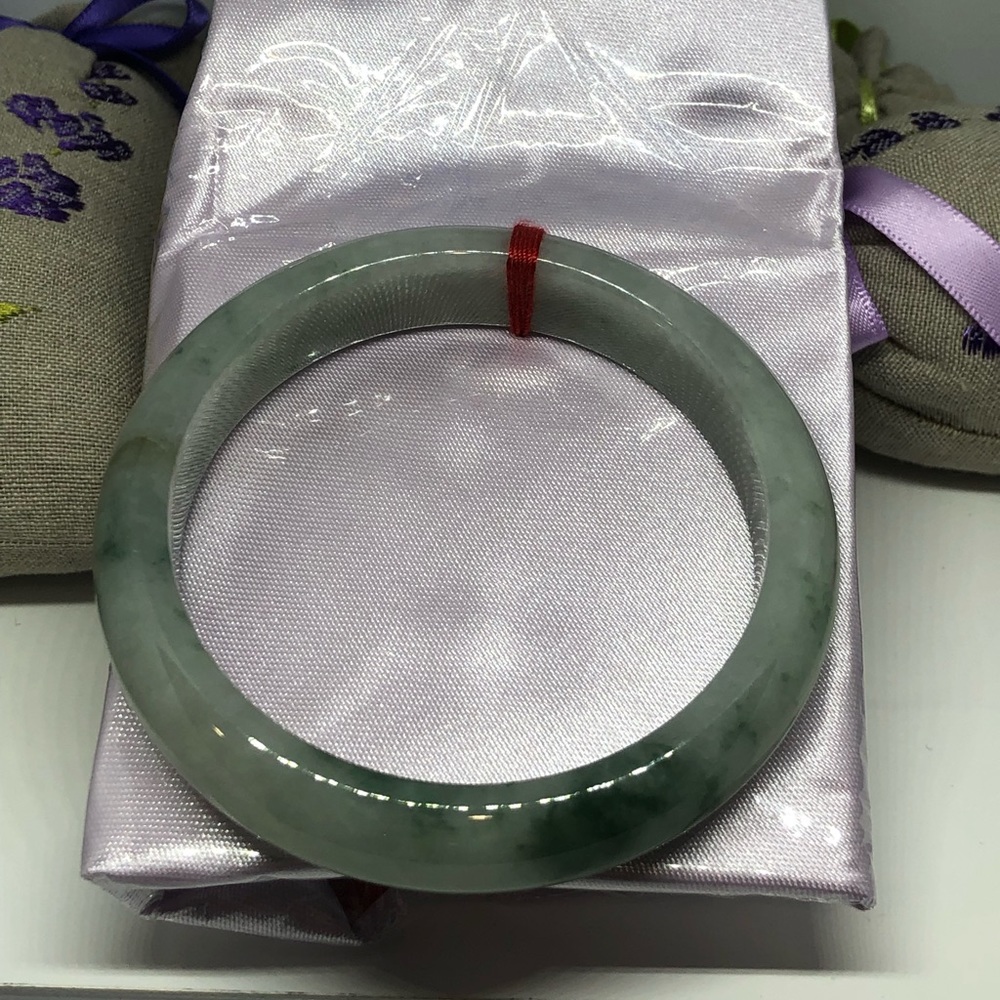 Icy Water Green Jade Bangle - Gem